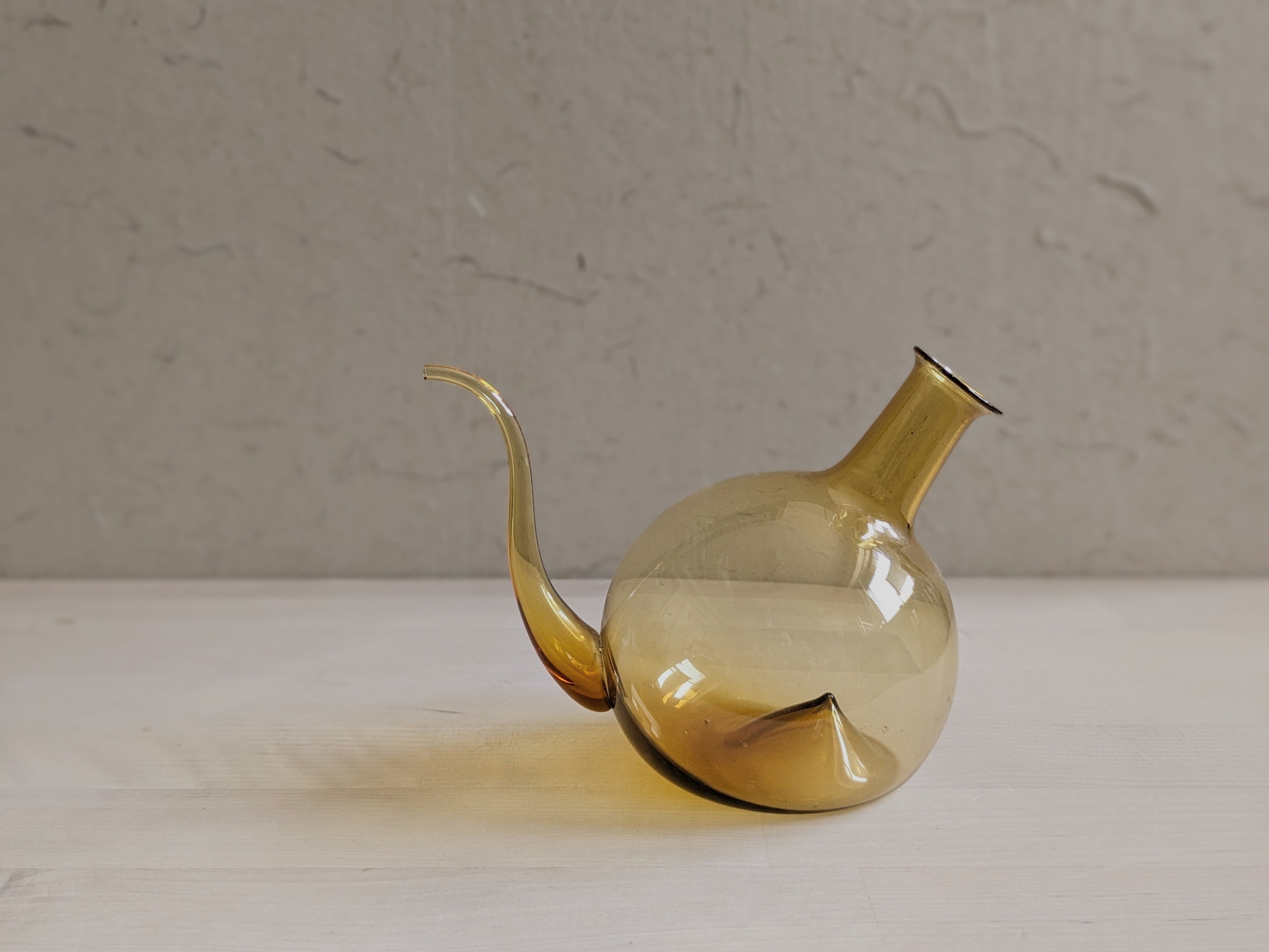 Vintage Amber Glass Jug – Geometric Labware Reimagined as Elegant Deco ...